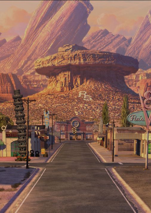Disney Cars Radiator Springs Background